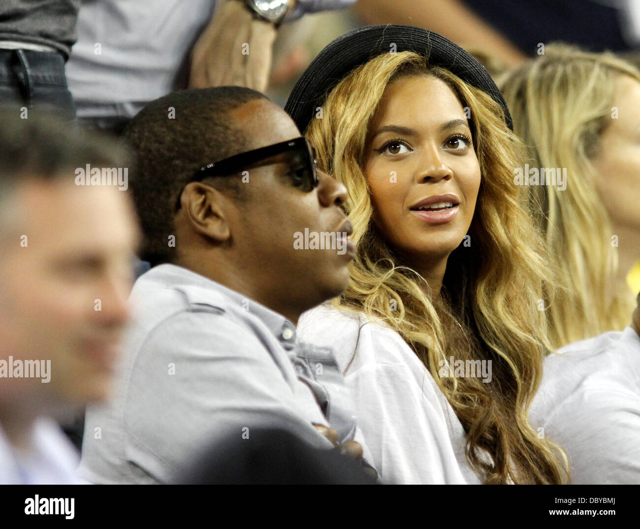 Jay Z and Beyonce Novak Djokovic of Serbia plays against Rafael Nadal ...