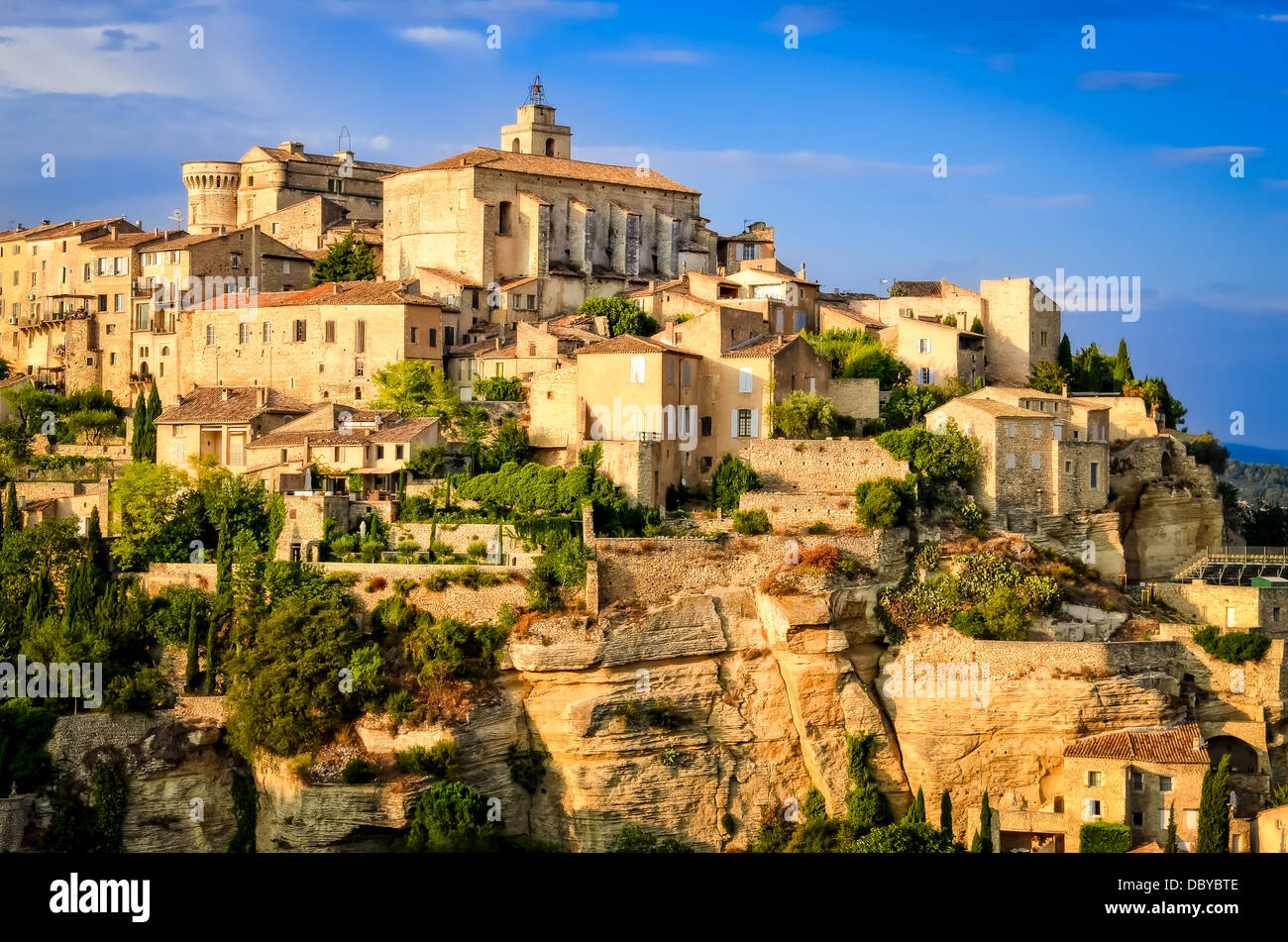 Gordes france town sunset hi-res stock photography and images - Alamy