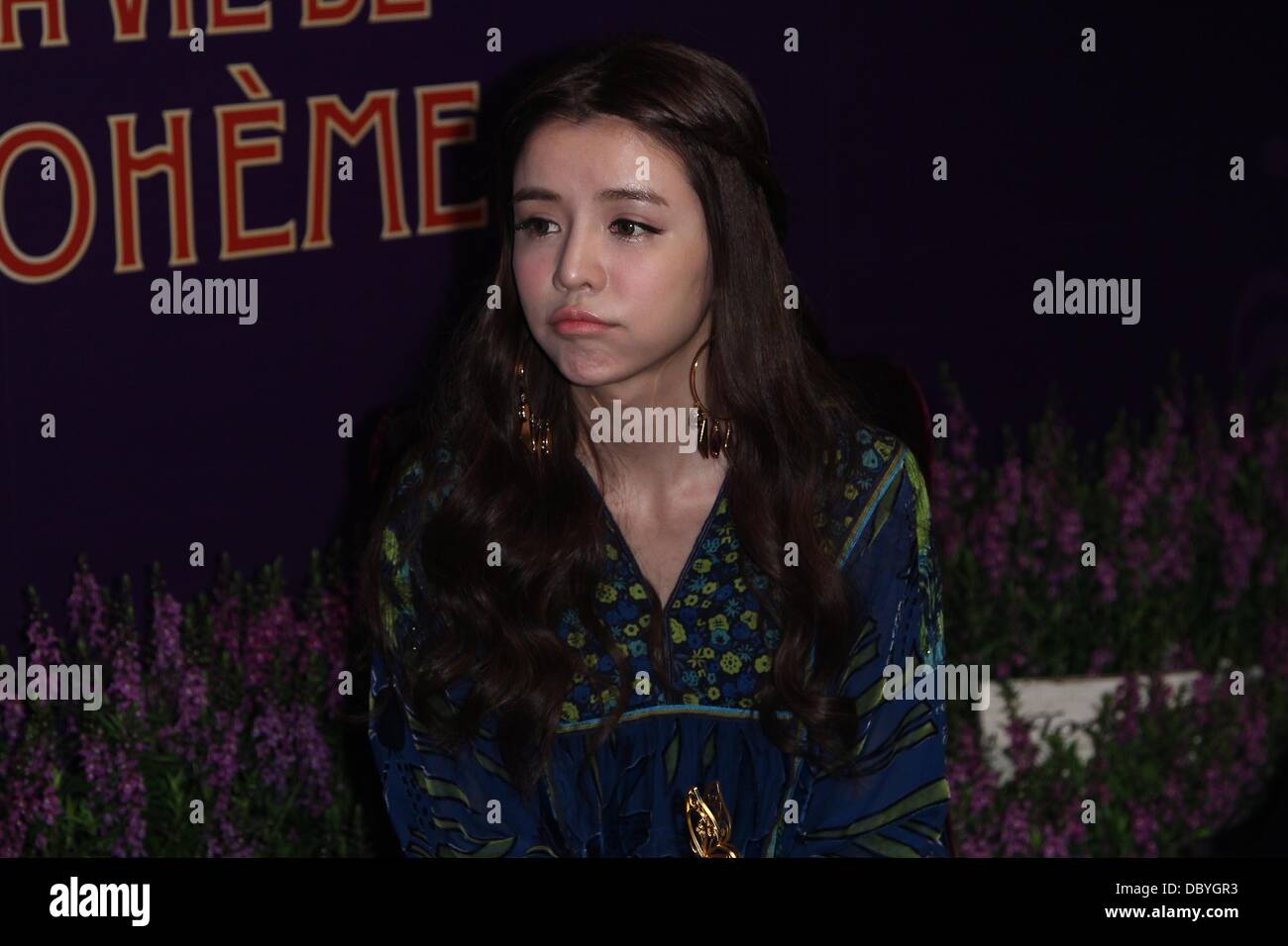Taipei, China. 5th Aug, 2013. Model Tia Lee attends new product press ...
