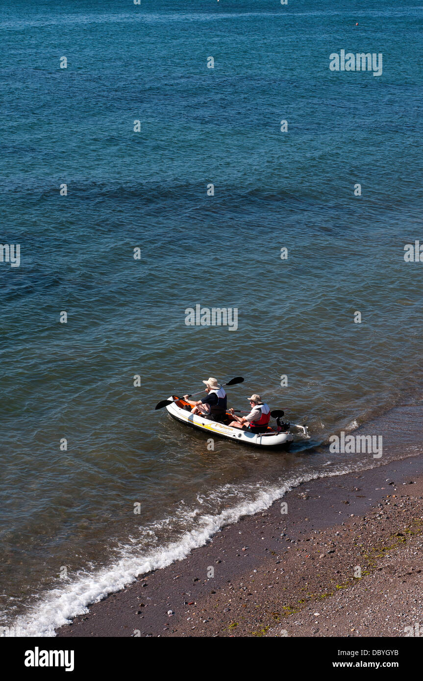 paddling,casting off,Teignmouth,rowing boats, beach,devon,angling ...