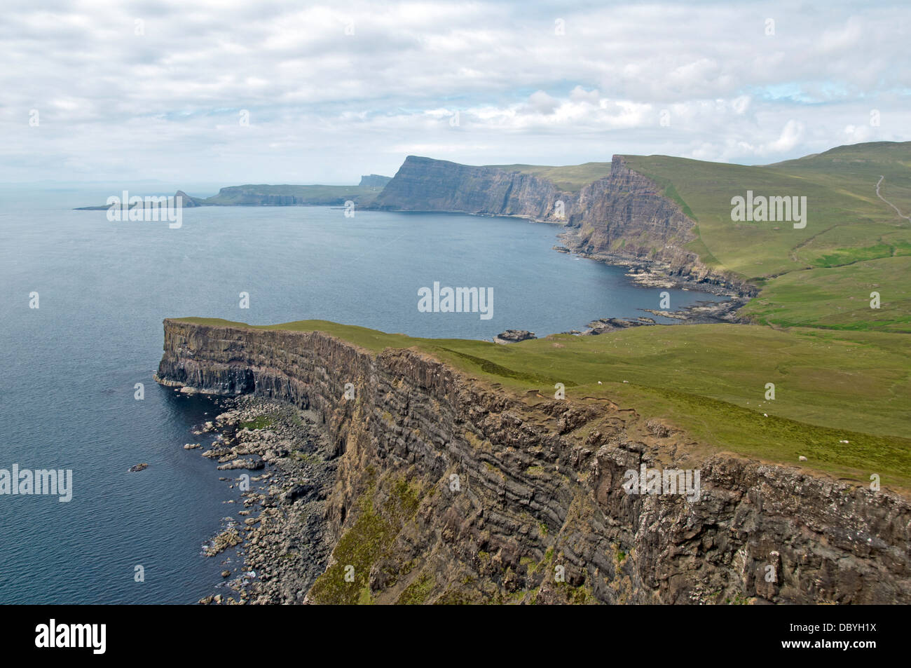 The Duirinish coast from the Hoe, towards Waterstein Head and Neist ...
