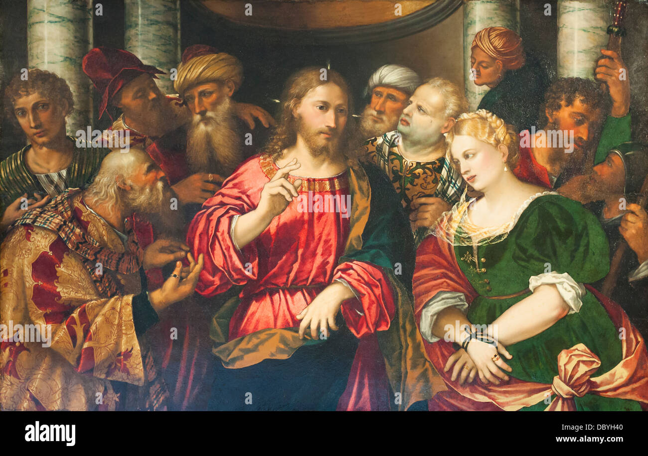 Christ and the adulteress, Rocco Marconi Stock Photo - Alamy