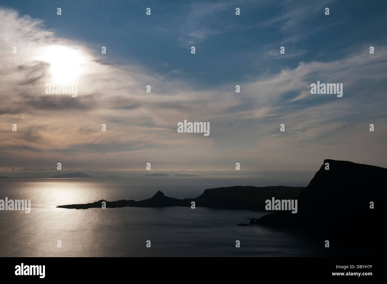 The Western Isles over the waters of the Minch with Neiss Point ...