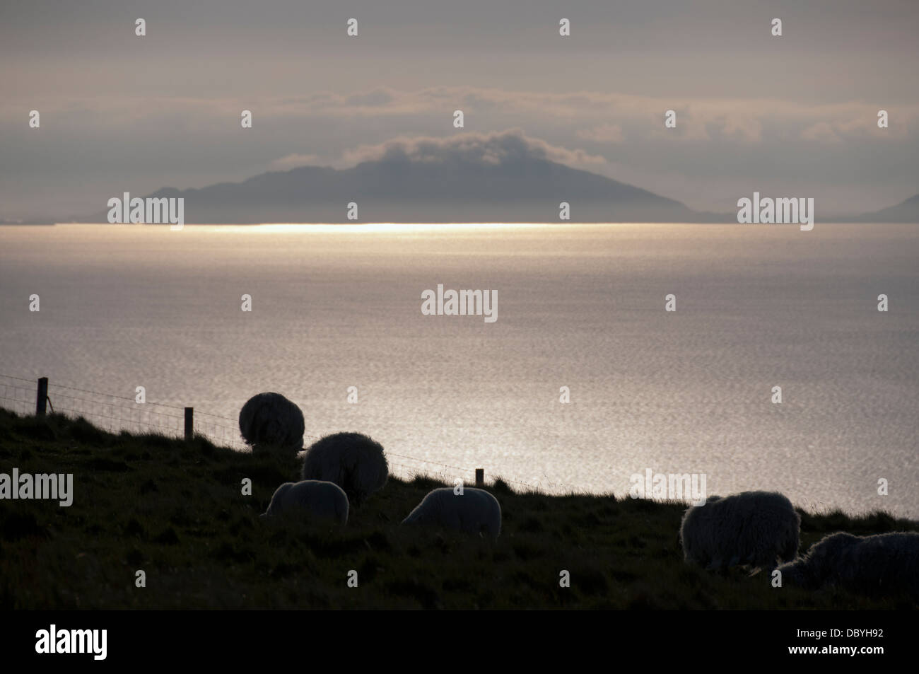 The Western Isles over the waters of the Minch from Duirinish on the ...