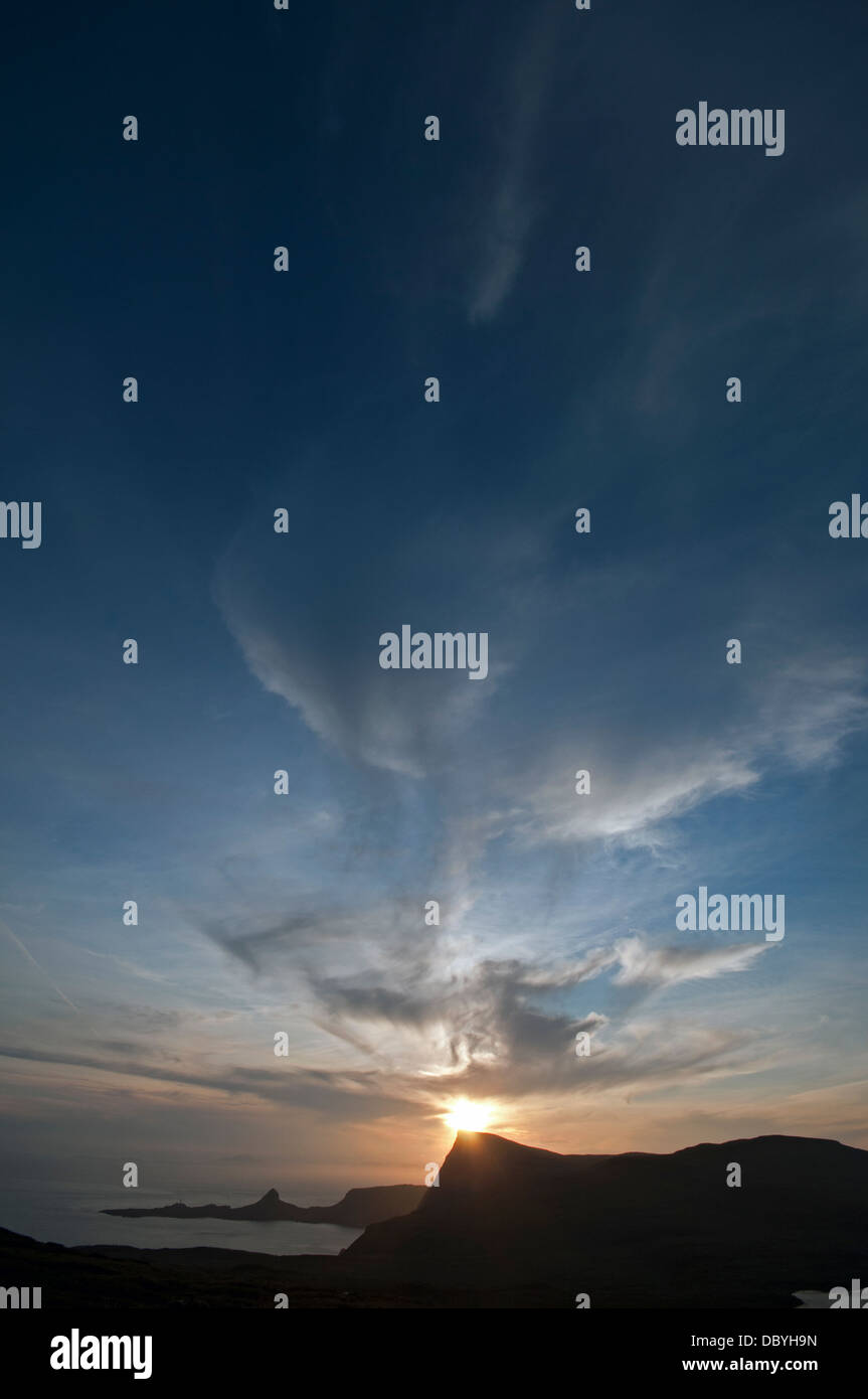 Sunset over Waterstein Head and Neiss Point, Duirinish coast, Isle of ...