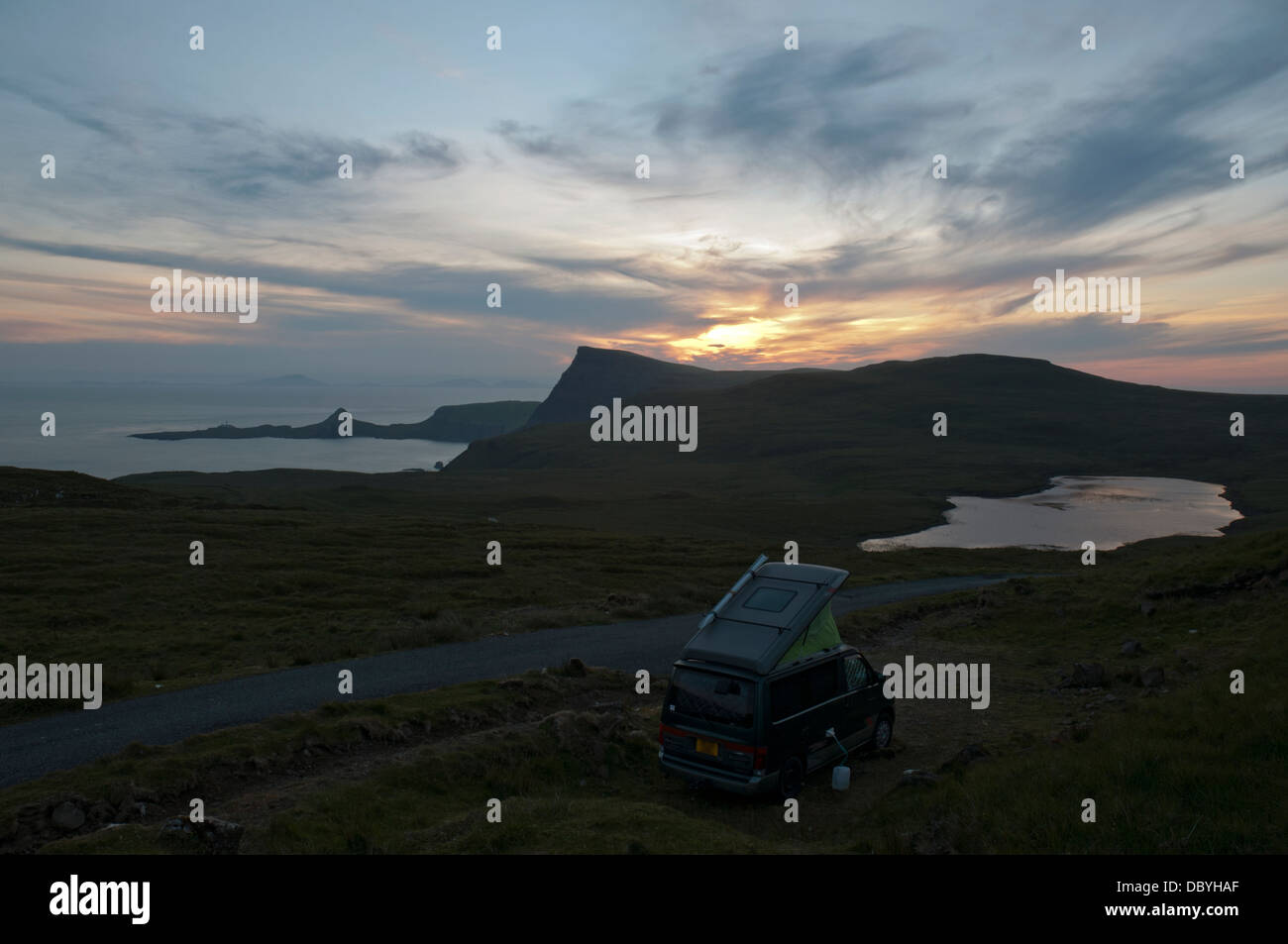 Sunset over Waterstein Head and Neiss Point, Duirinish coast, Isle of ...