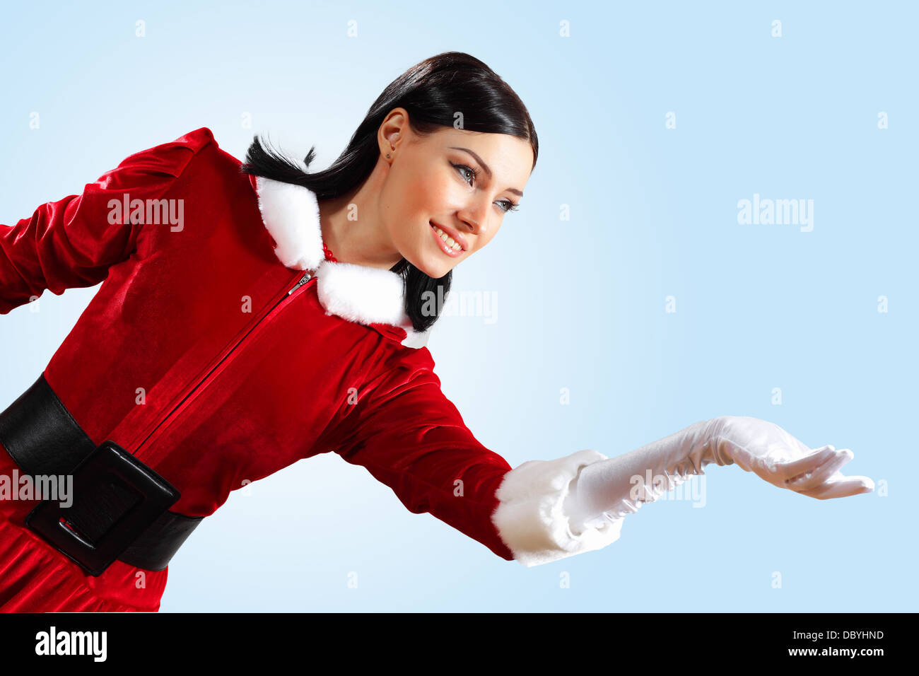 pretty santa girl Stock Photo - Alamy
