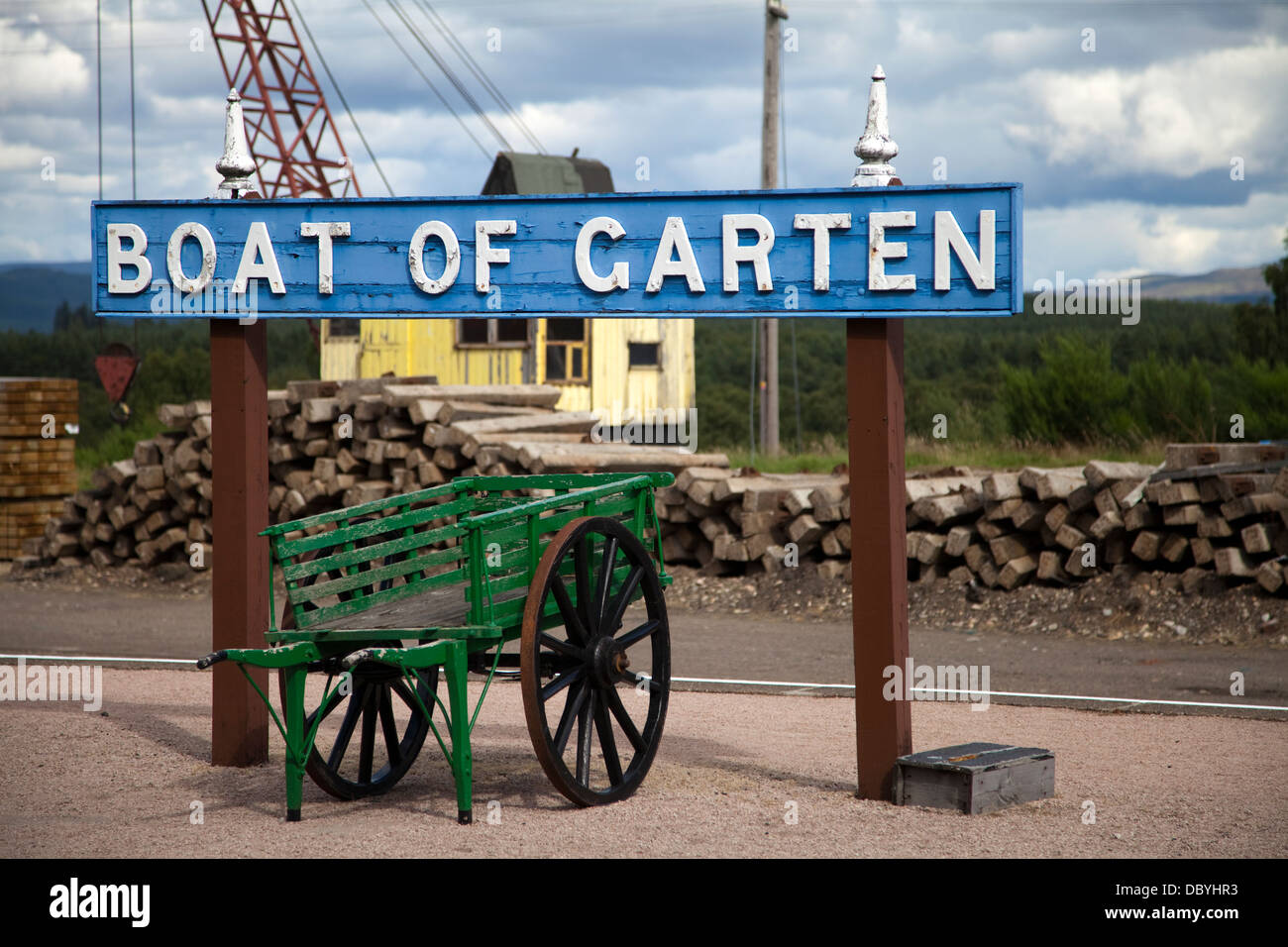 Old Platform Sign at Boat of Garten Station, Scotland Stock Photo - Alamy