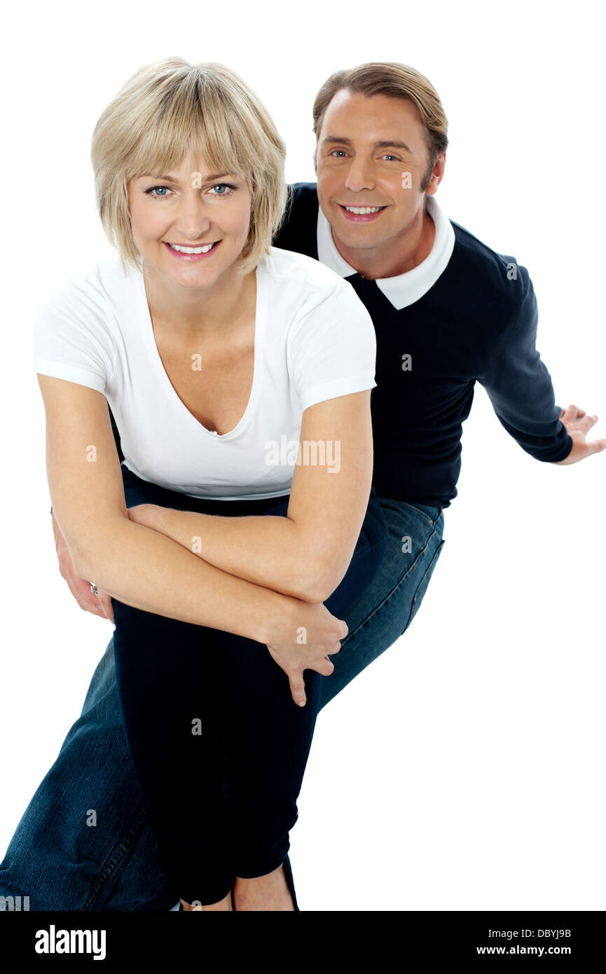 Young woman sitting on mans lap hi-res stock photography and images - Alamy
