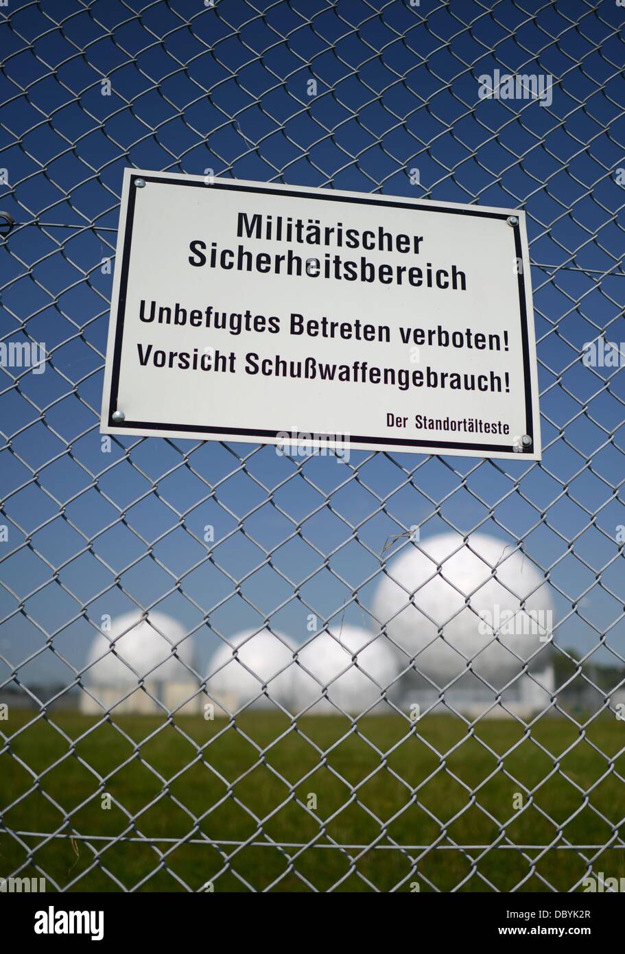 Bad Aibling, Germany. 06th Aug, 2013. Radomes (radar domes) are ...
