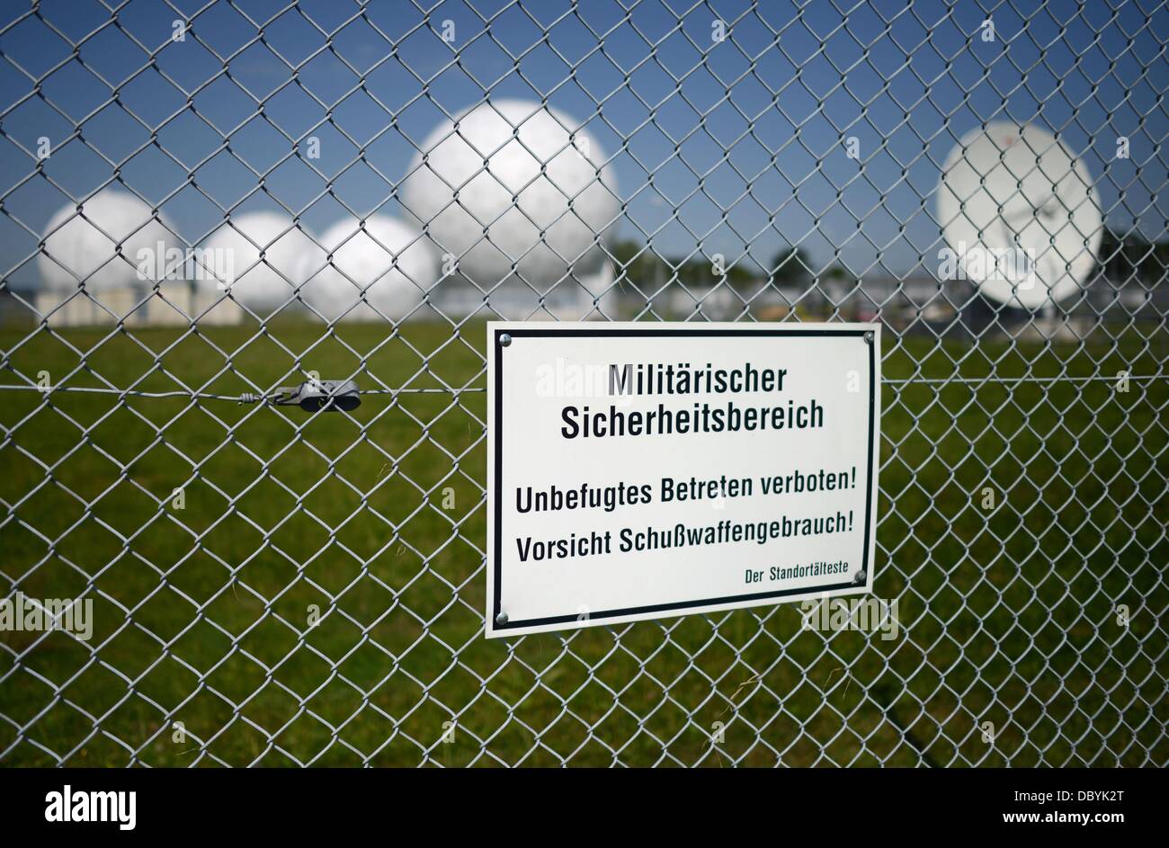 Bad Aibling, Germany. 06th Aug, 2013. Radomes (radar domes) are ...