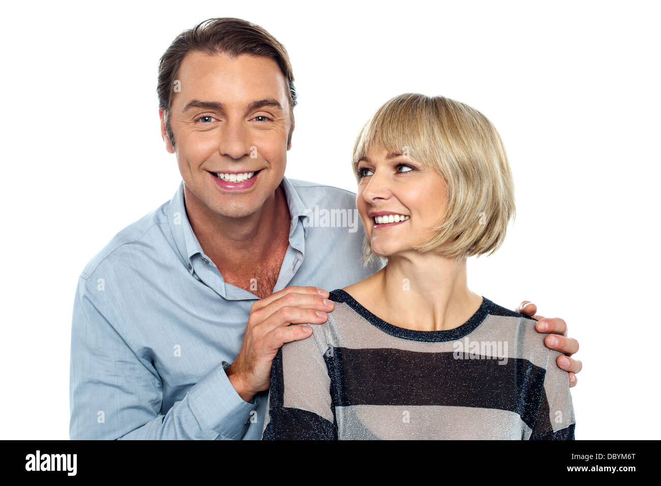 Romantic lady admiring her smart looking husband Stock Photo - Alamy