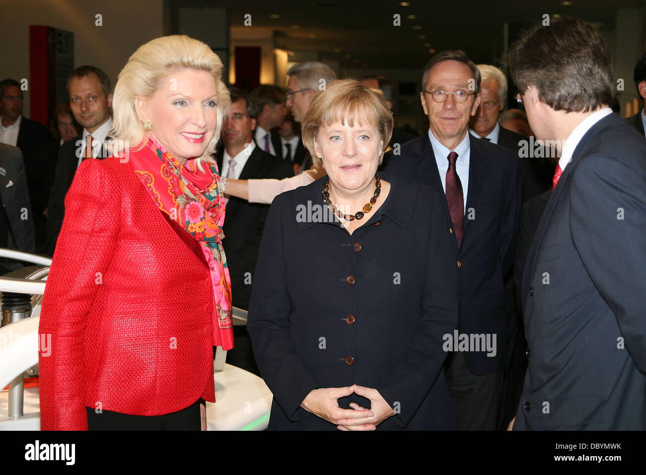 Chancellor of Germany, Angela Merkel visits IAA Frankfurt where she was ...