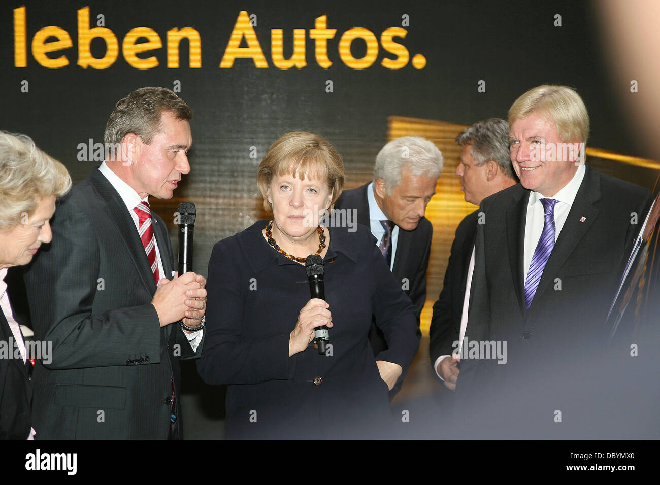 Chancellor of Germany, Angela Merkel visits IAA Frankfurt where she was ...