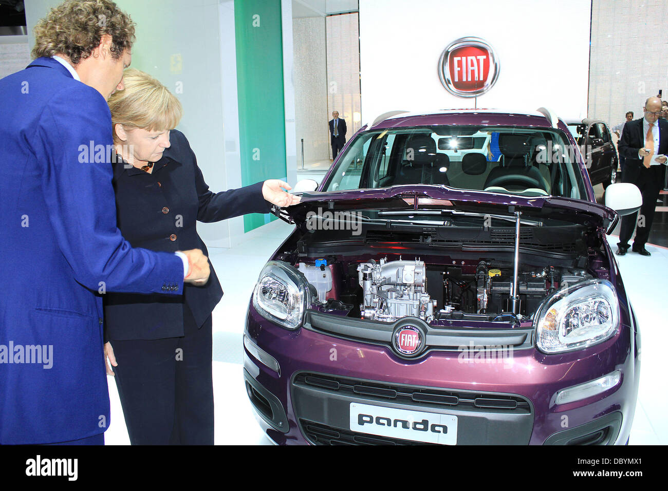 Chancellor of Germany, Angela Merkel visits IAA Frankfurt where she was ...