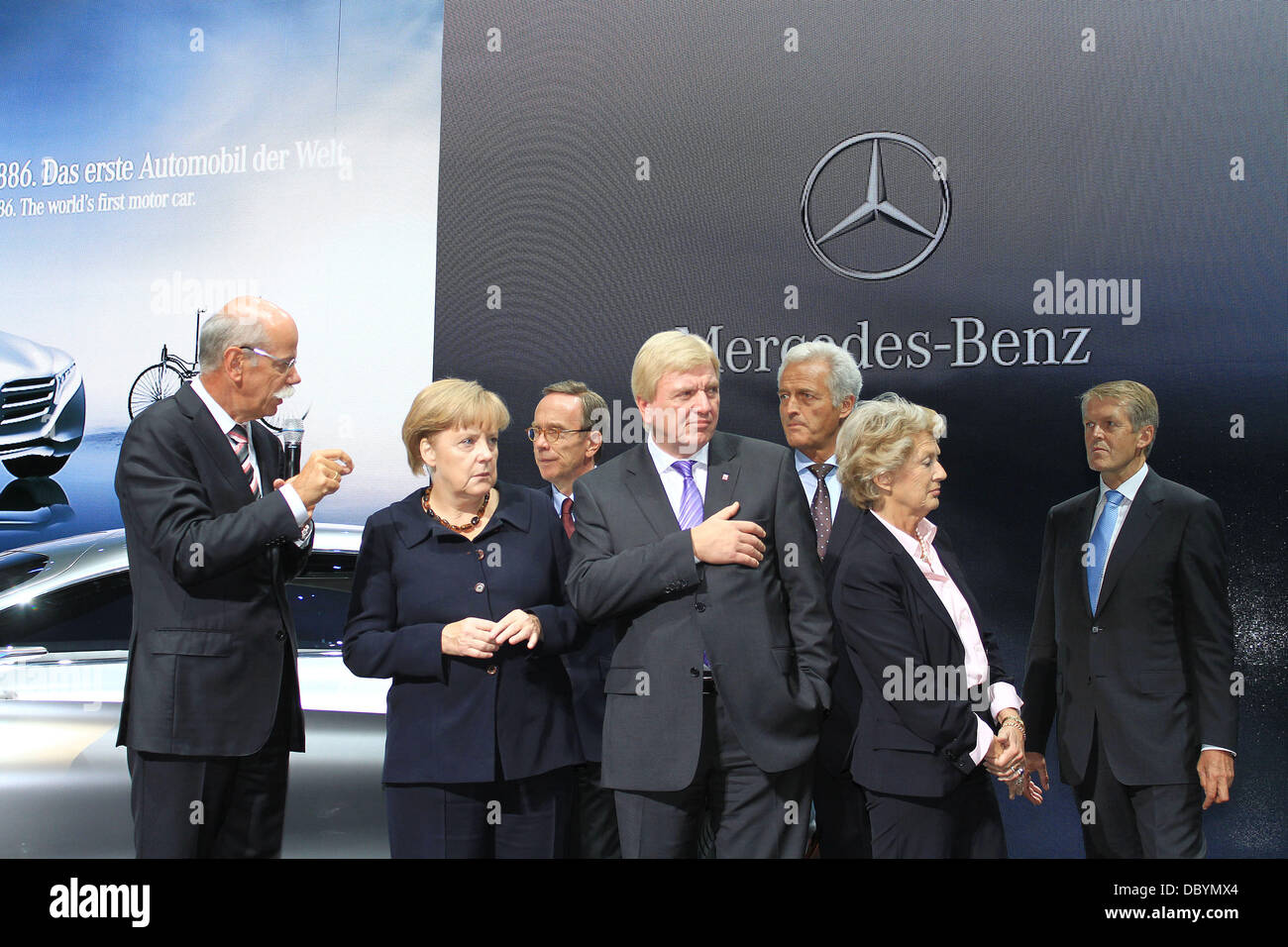 Chancellor of Germany, Angela Merkel visits IAA Frankfurt where she was ...