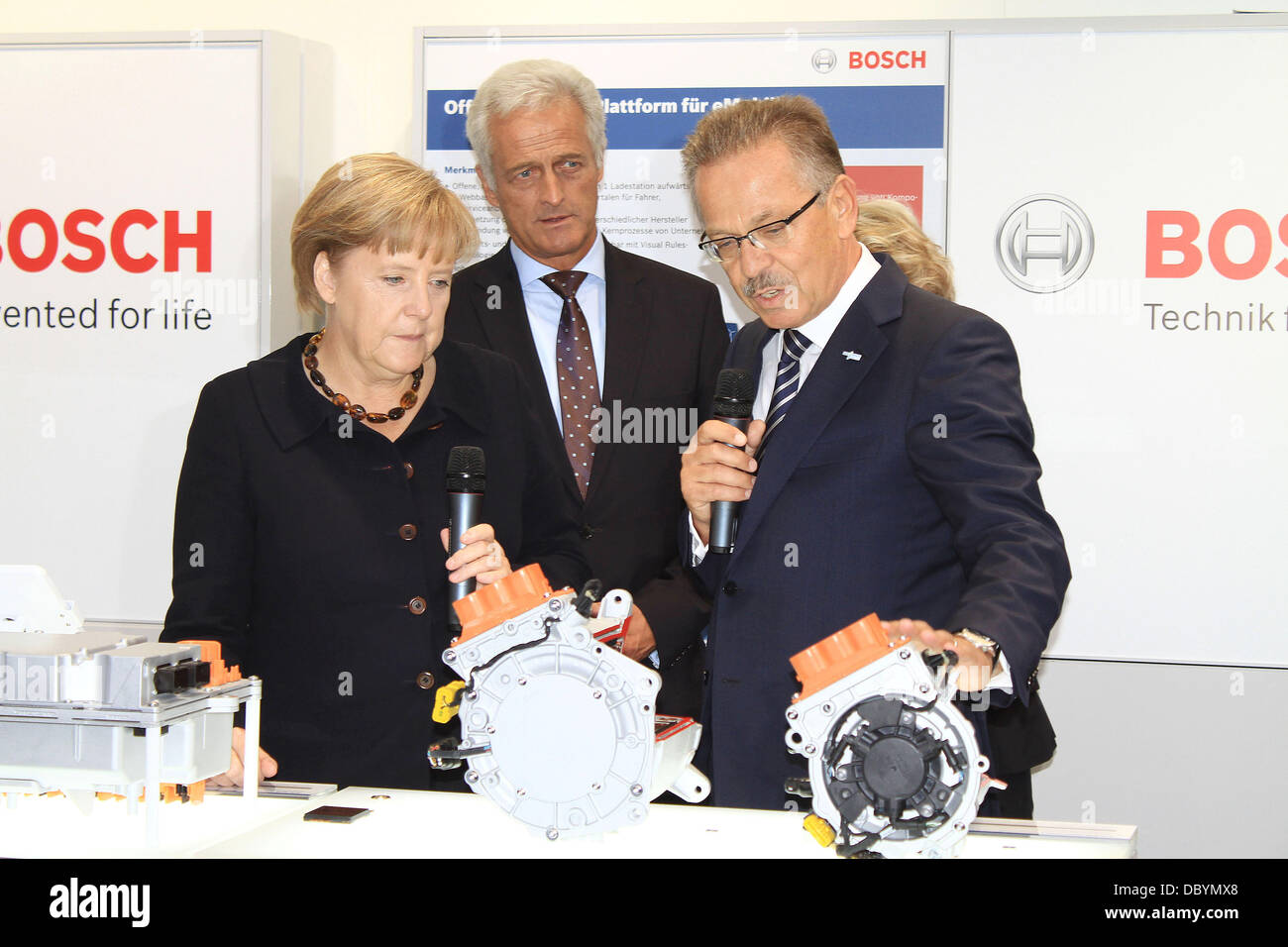 Chancellor of Germany, Angela Merkel visits IAA Frankfurt where she was ...
