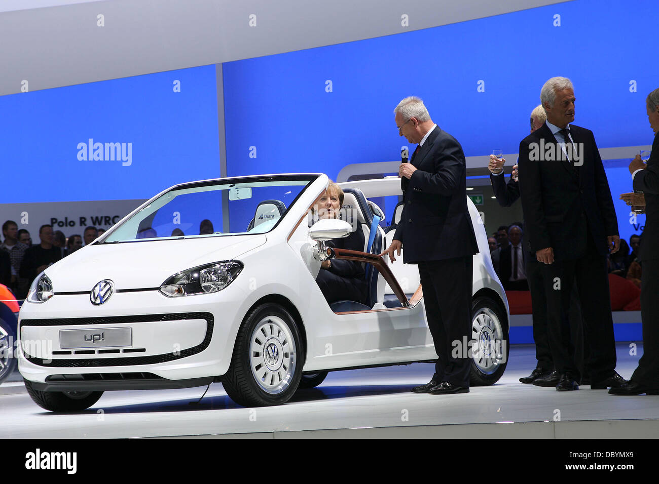 Chancellor of Germany, Angela Merkel visits IAA Frankfurt where she was ...