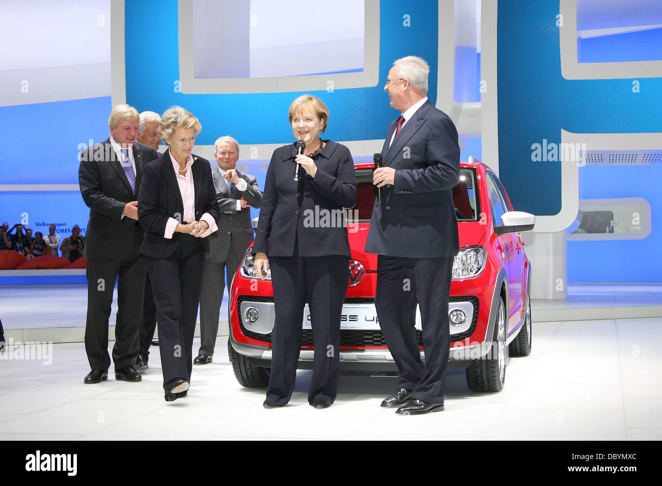 Chancellor of Germany, Angela Merkel visits IAA Frankfurt where she was ...