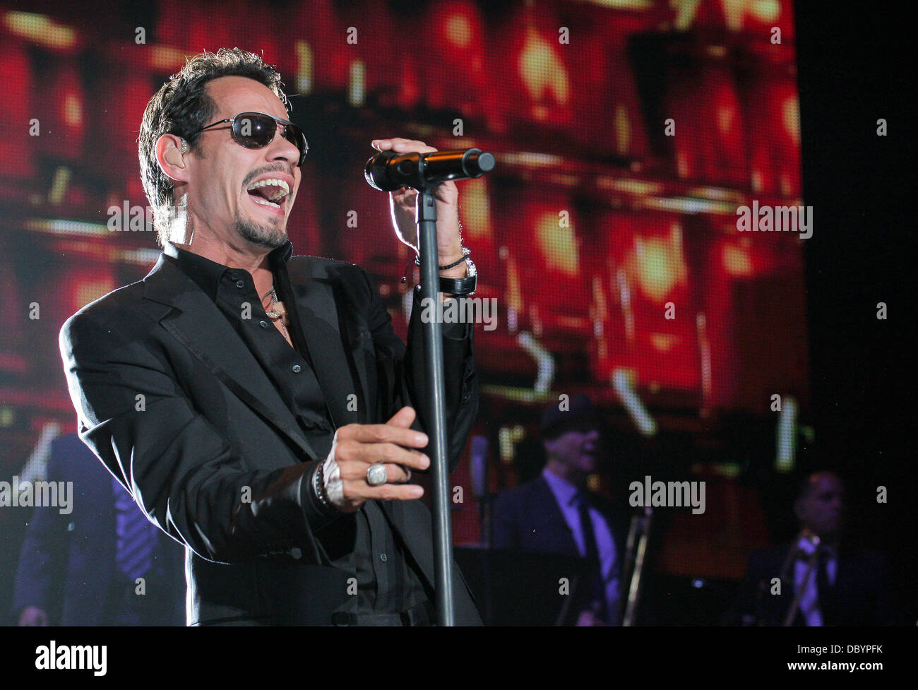 Marc Anthony performing live at the American Airlines Arena Miami ...