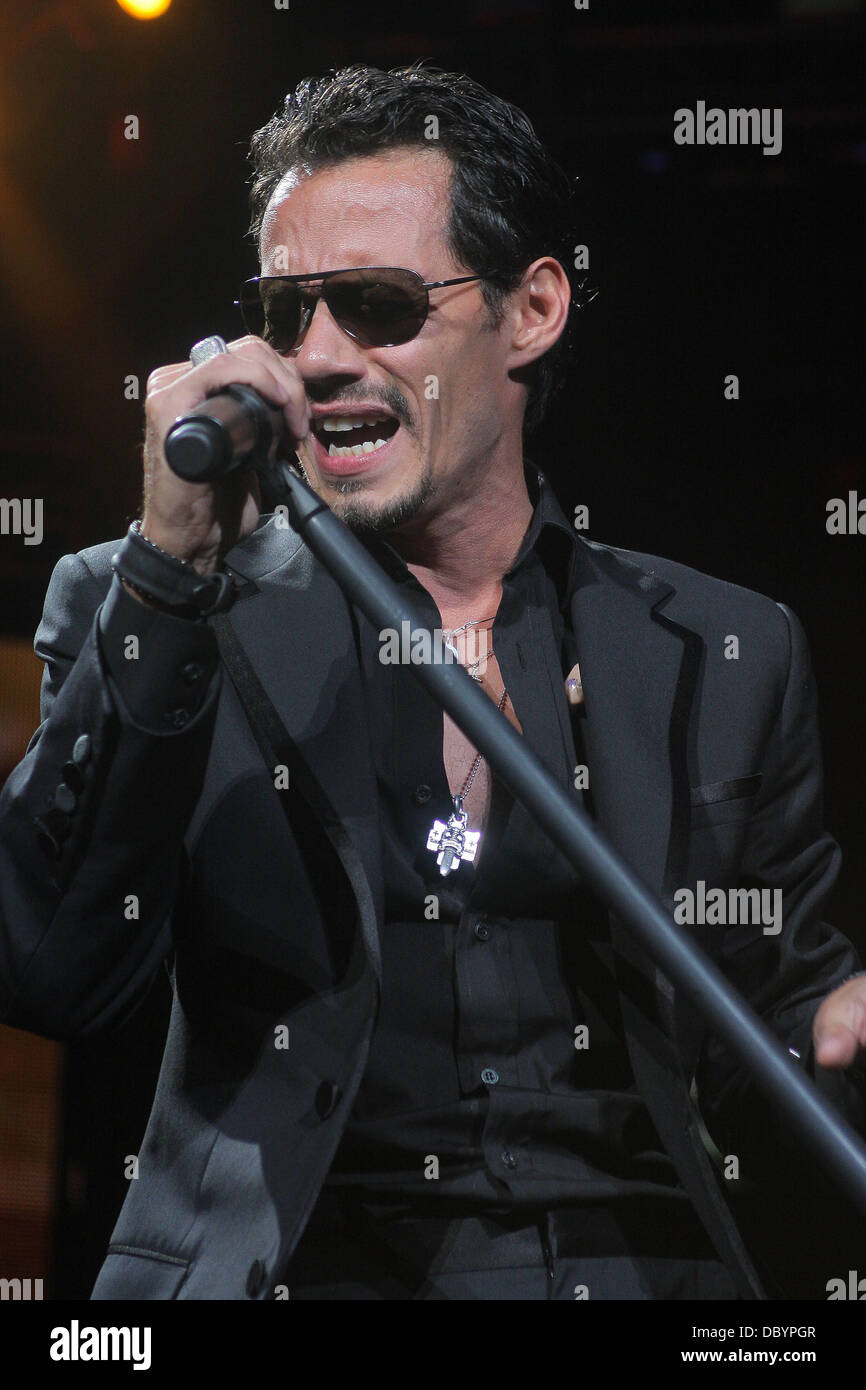 Marc Anthony performing live at the American Airlines Arena Miami ...