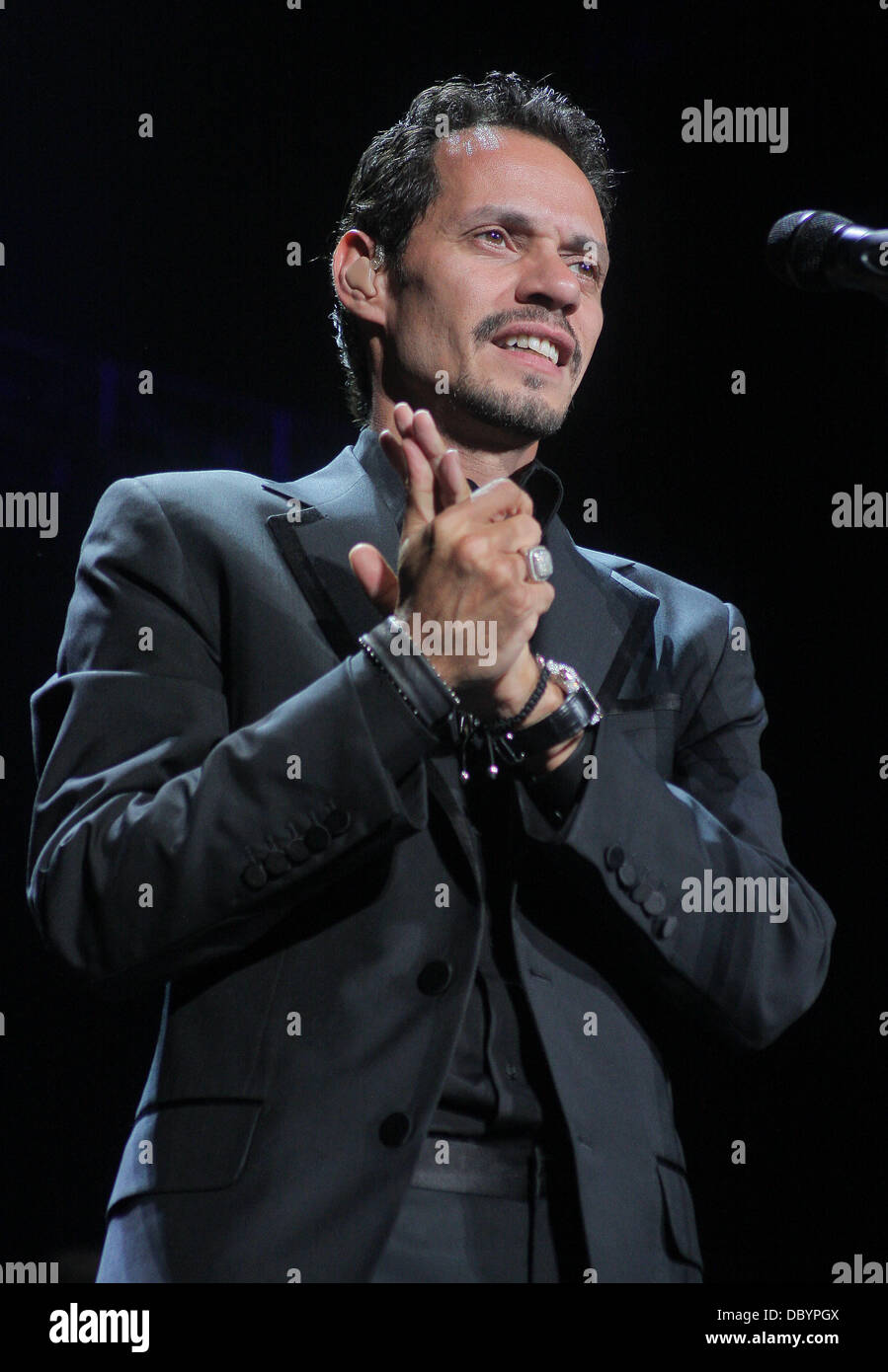 Marc Anthony performing live at the American Airlines Arena Miami ...