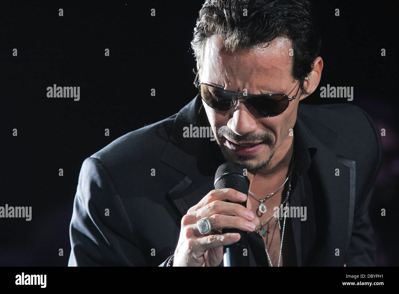 Marc Anthony performing live at the American Airlines Arena Miami ...