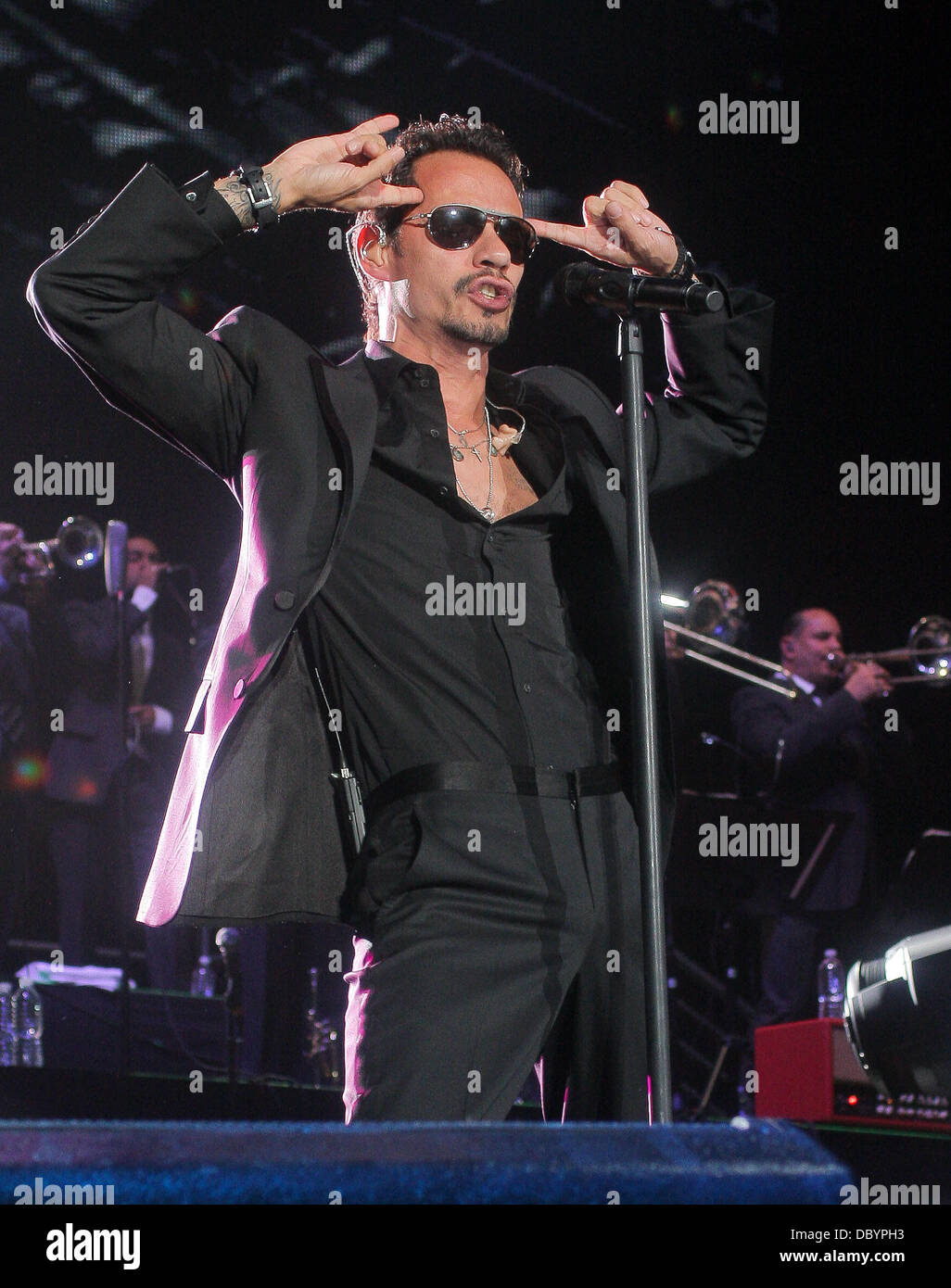 Marc Anthony performing live at the American Airlines Arena Miami ...