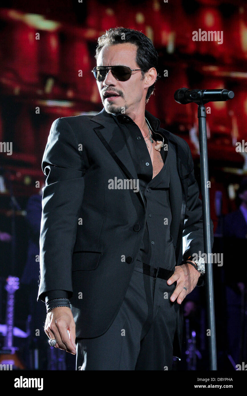 Marc Anthony performing live at the American Airlines Arena Miami ...