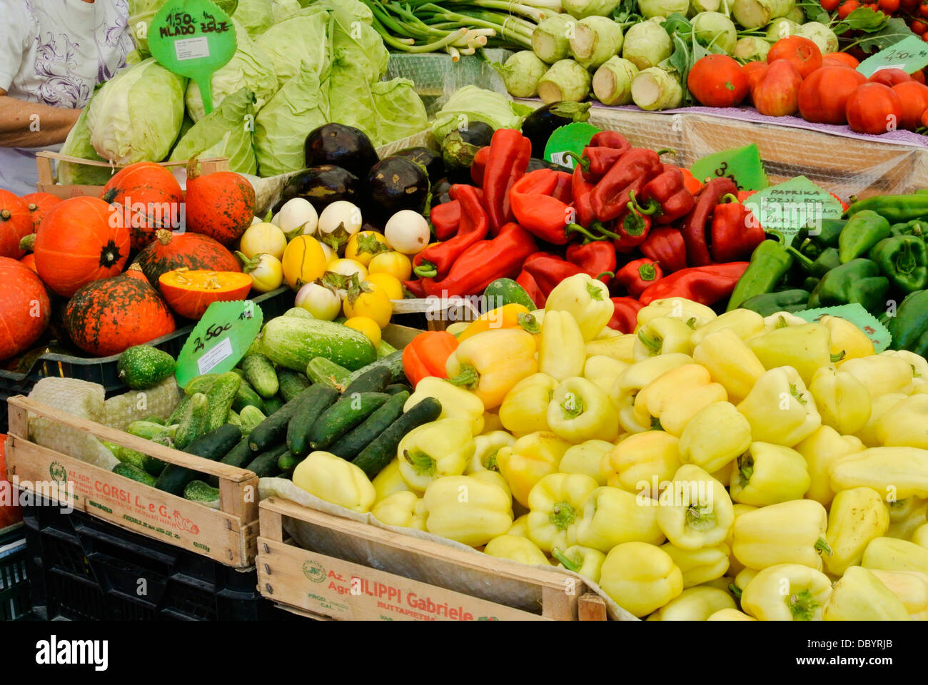Traditional Vegetable stall at a street market Stock Photo - Alamy