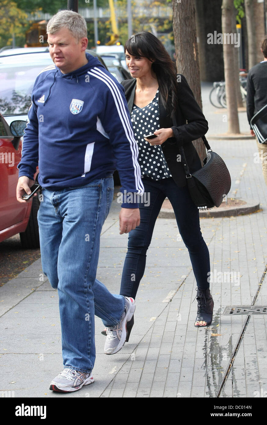 Adrian Chiles and Christine Bleakley at the ITV studios London, England ...