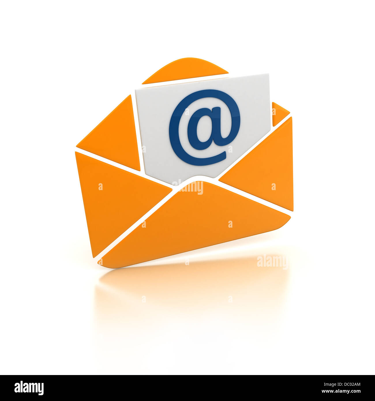 Abstract orange e-mail (done in 3d, isolated Stock Photo - Alamy