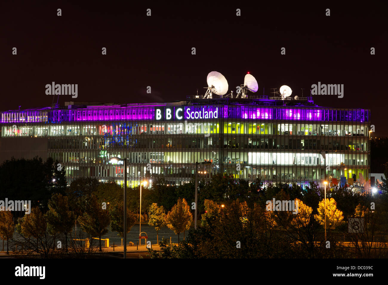 BBC Scotland Headquarters and Studios, Pacific Quay, Glasgow Stock ...