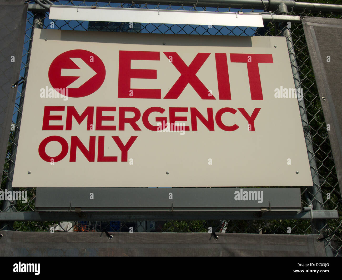 Emergency Exit Sign Stock Photo - Alamy