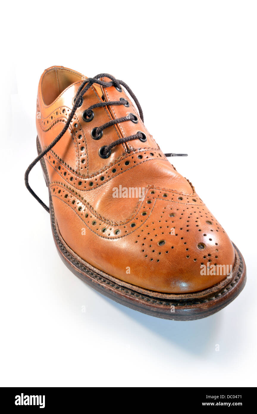 Right shoe on white background Stock Photo - Alamy