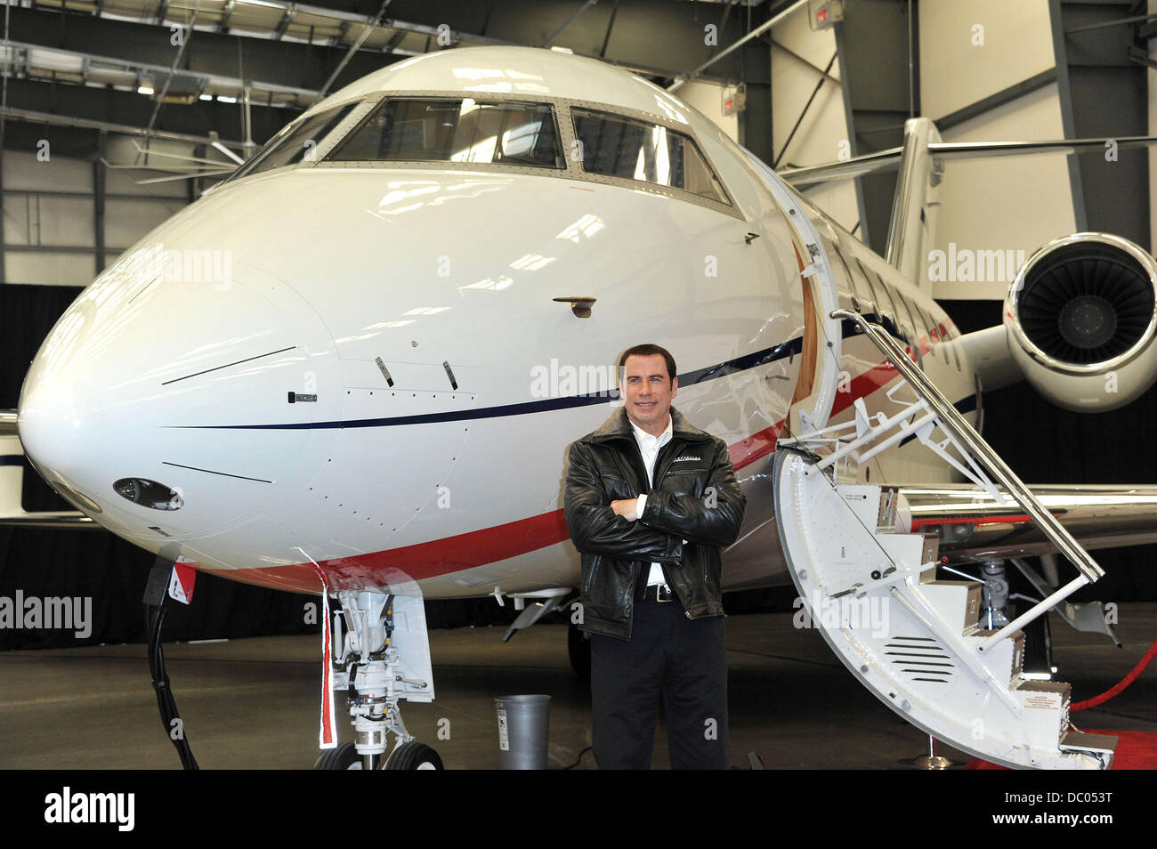 John Travolta Bombardier Hollywood Private Jet Showcase with John ...