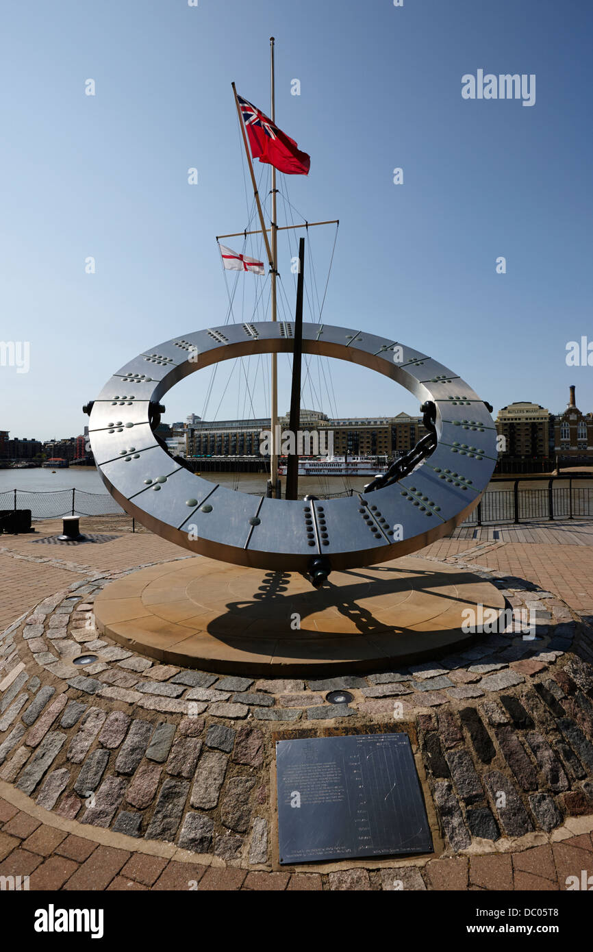 st katherines dock sundial at the tower hotel London England UK Stock ...