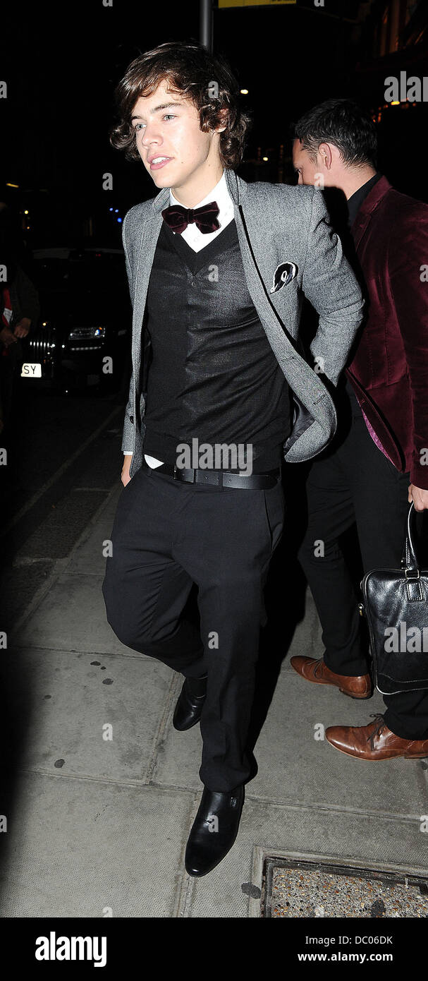 Harry Styles, of One Direction leaving the GQ Dinner - end of London ...