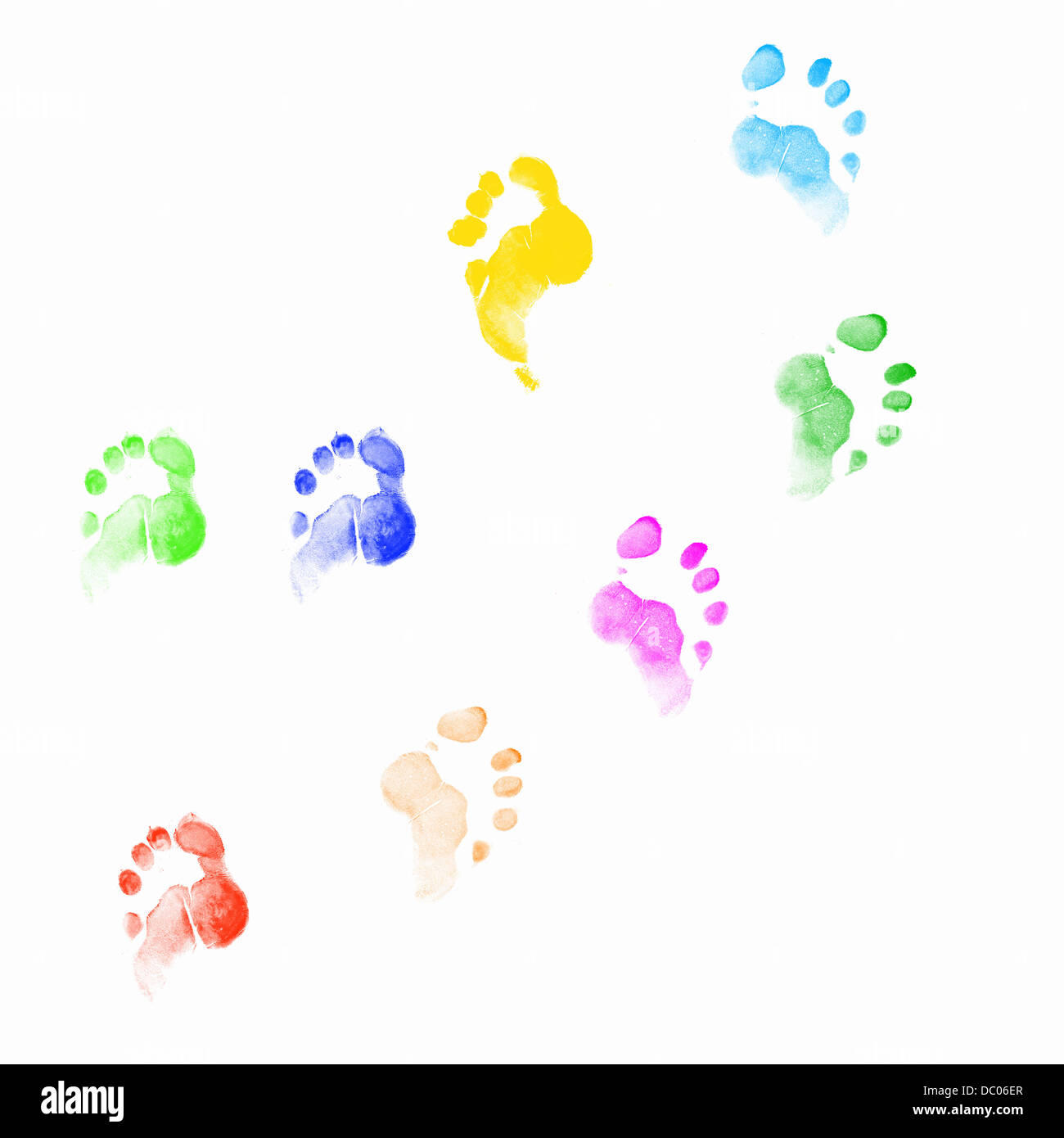 Prints of human feet Stock Photo - Alamy