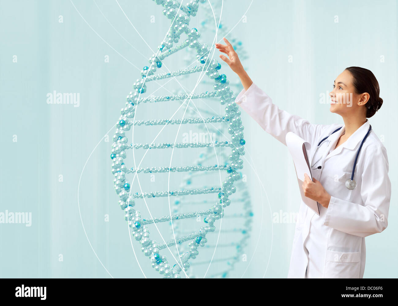 DNA strand illustration Stock Photo - Alamy