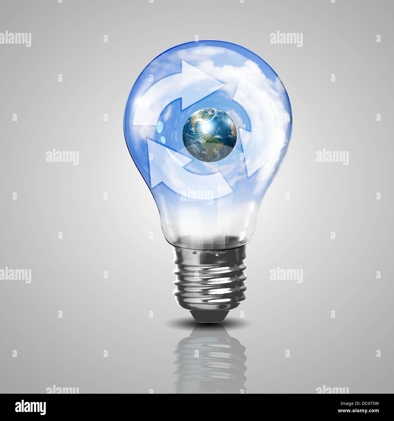 Planet earth inside light bulb hi-res stock photography and images - Alamy