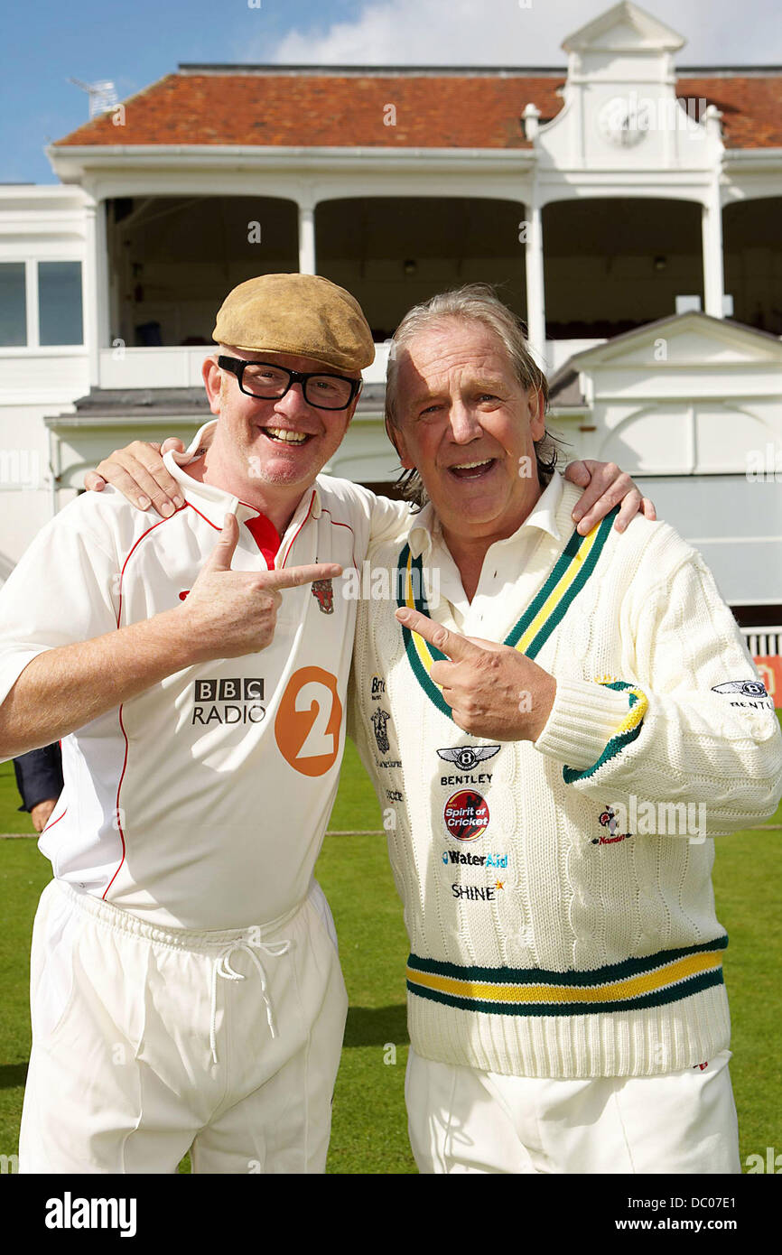 Chris Evans and David English at the Children in Need charity cricket ...