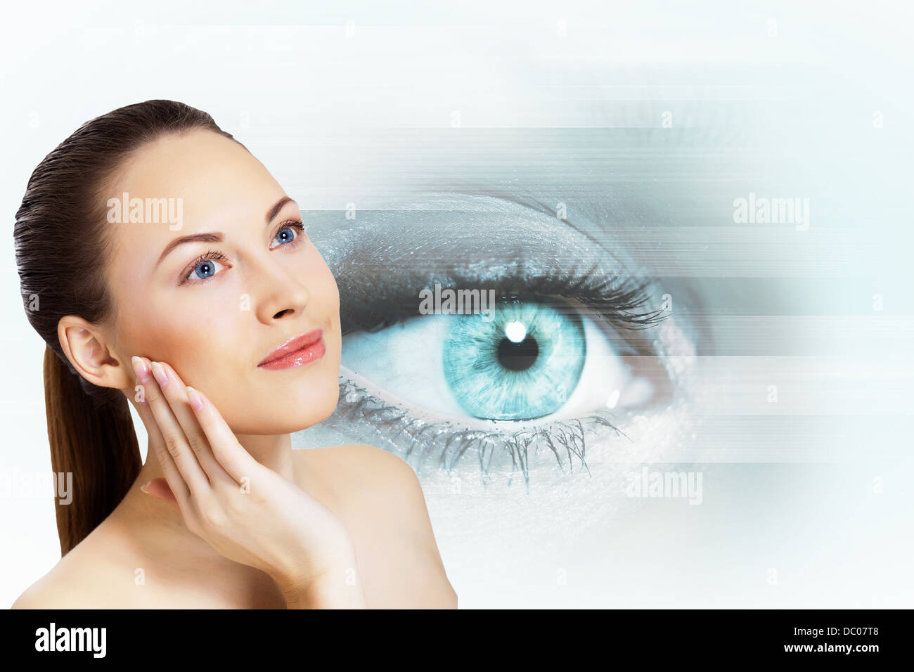 Closeup view human eye hi-res stock photography and images - Alamy