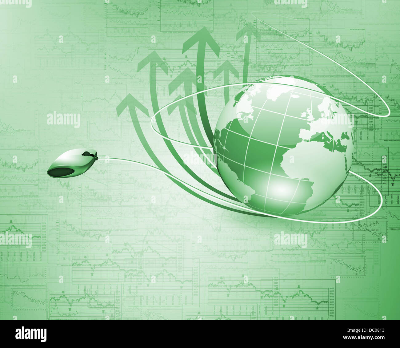 Planet earth and technology background Stock Photo - Alamy