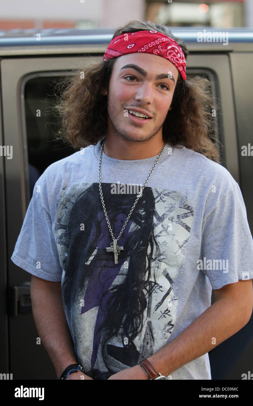 Jackson Rogow returns to his car in Beverly Hills Los Angeles ...