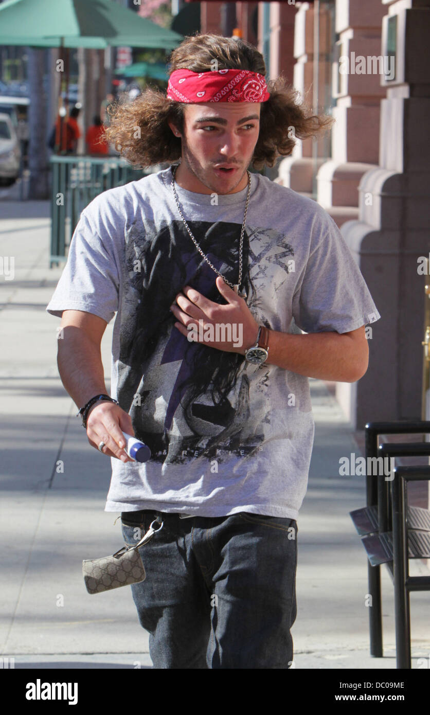 Jackson Rogow returns to his car in Beverly Hills Los Angeles ...