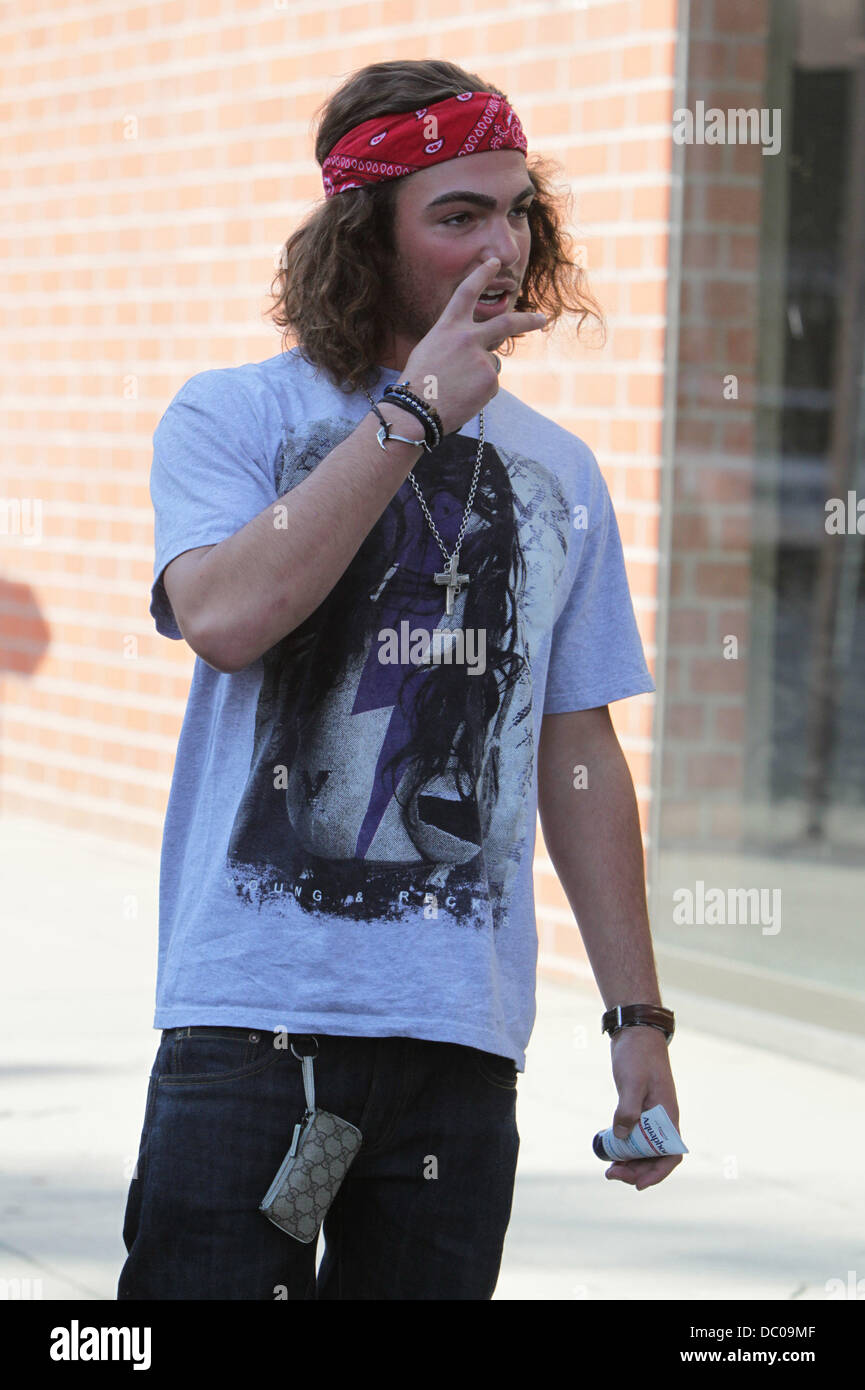 Jackson Rogow returns to his car in Beverly Hills Los Angeles ...