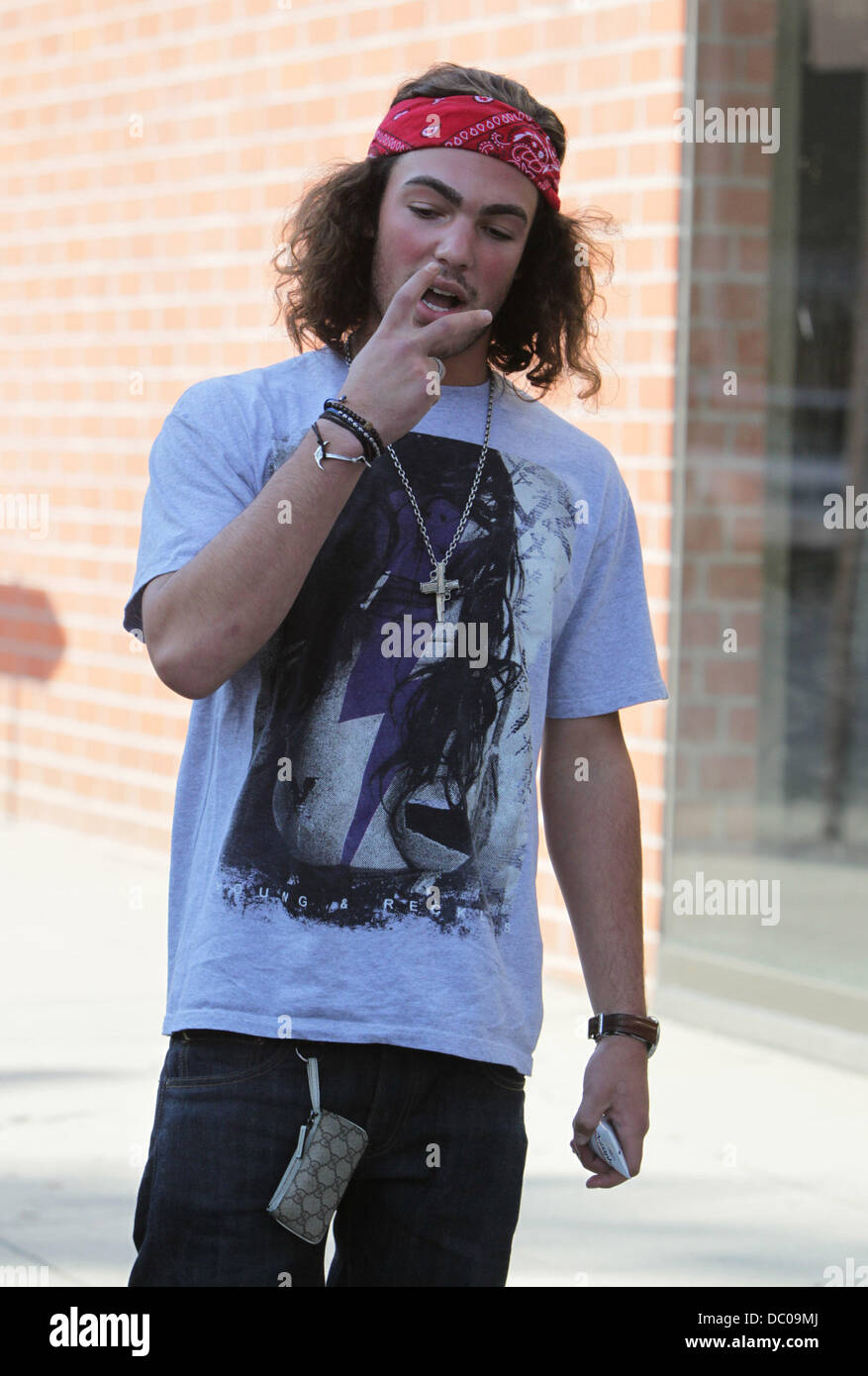 Jackson Rogow returns to his car in Beverly Hills Los Angeles ...