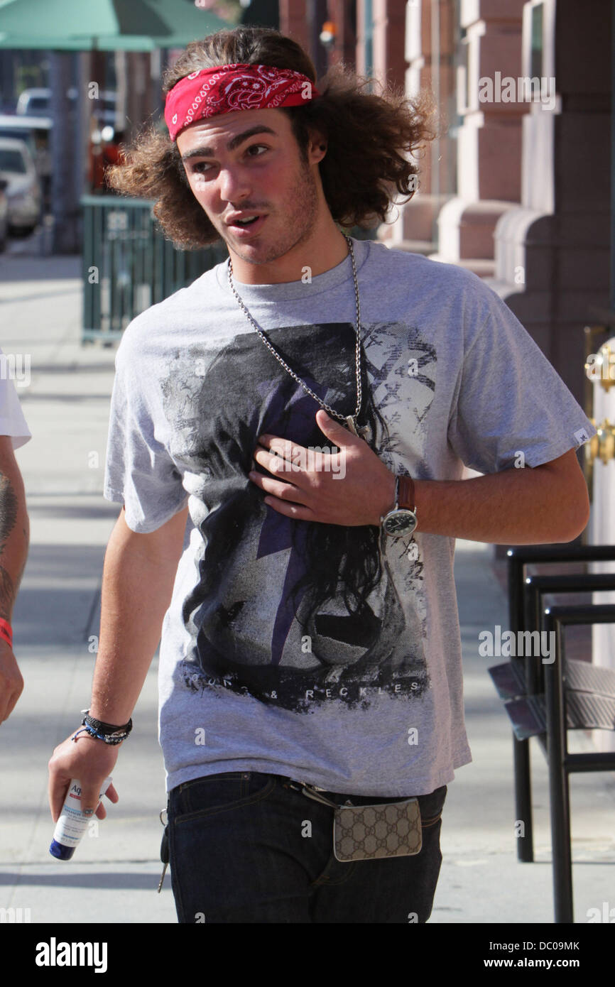 Jackson Rogow returns to his car in Beverly Hills Los Angeles ...