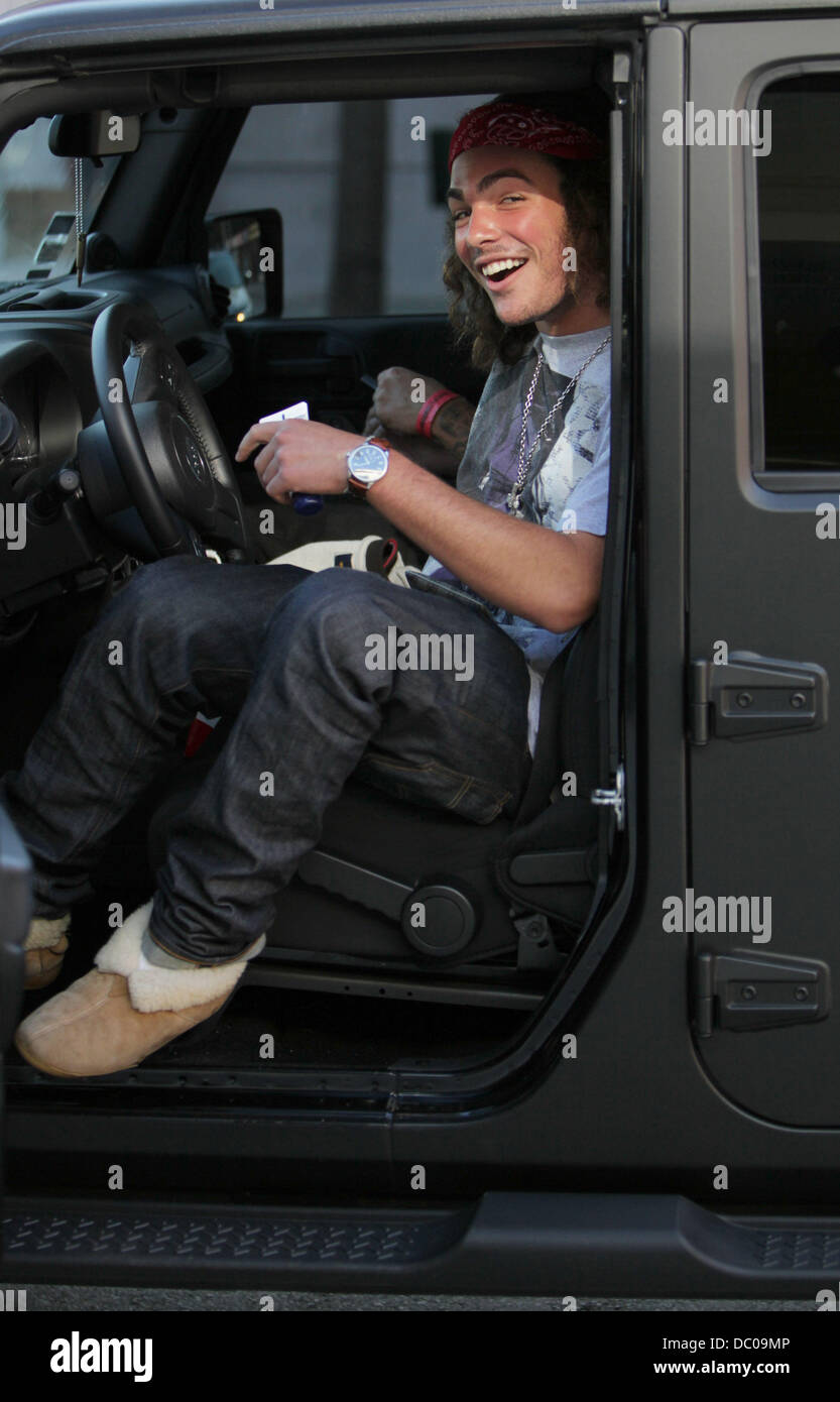 Jackson Rogow returns to his car in Beverly Hills Los Angeles ...